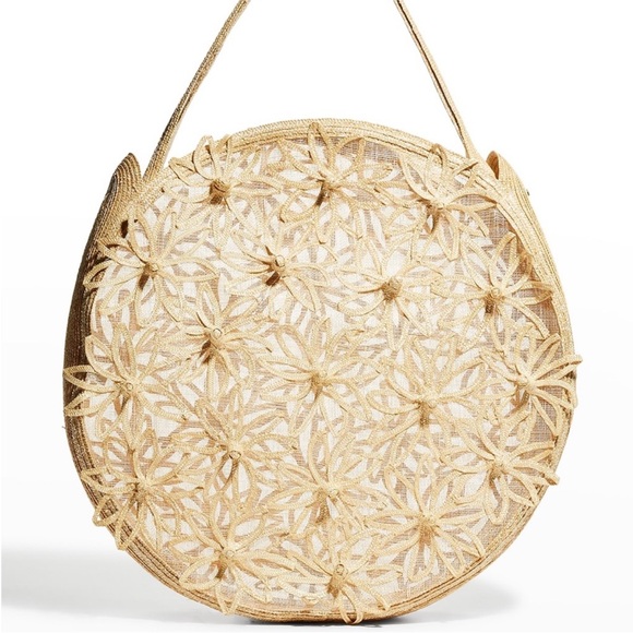 cult gaia | Bags | Cult Gaia Natural Tan Lani Large Circle Tote In ...